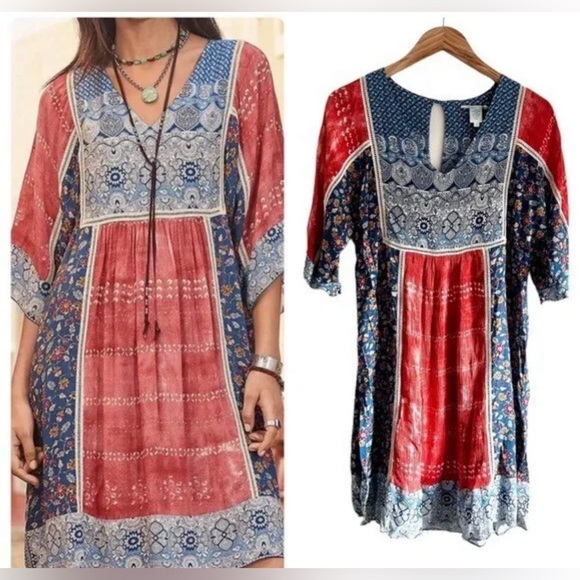 Sundance | Dresses | Sundance Boho Inspired Mixed Print Colorful ...